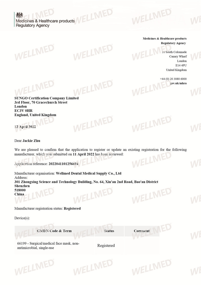UKCA-Wellmed Dental Medical Supply Co., Ltd