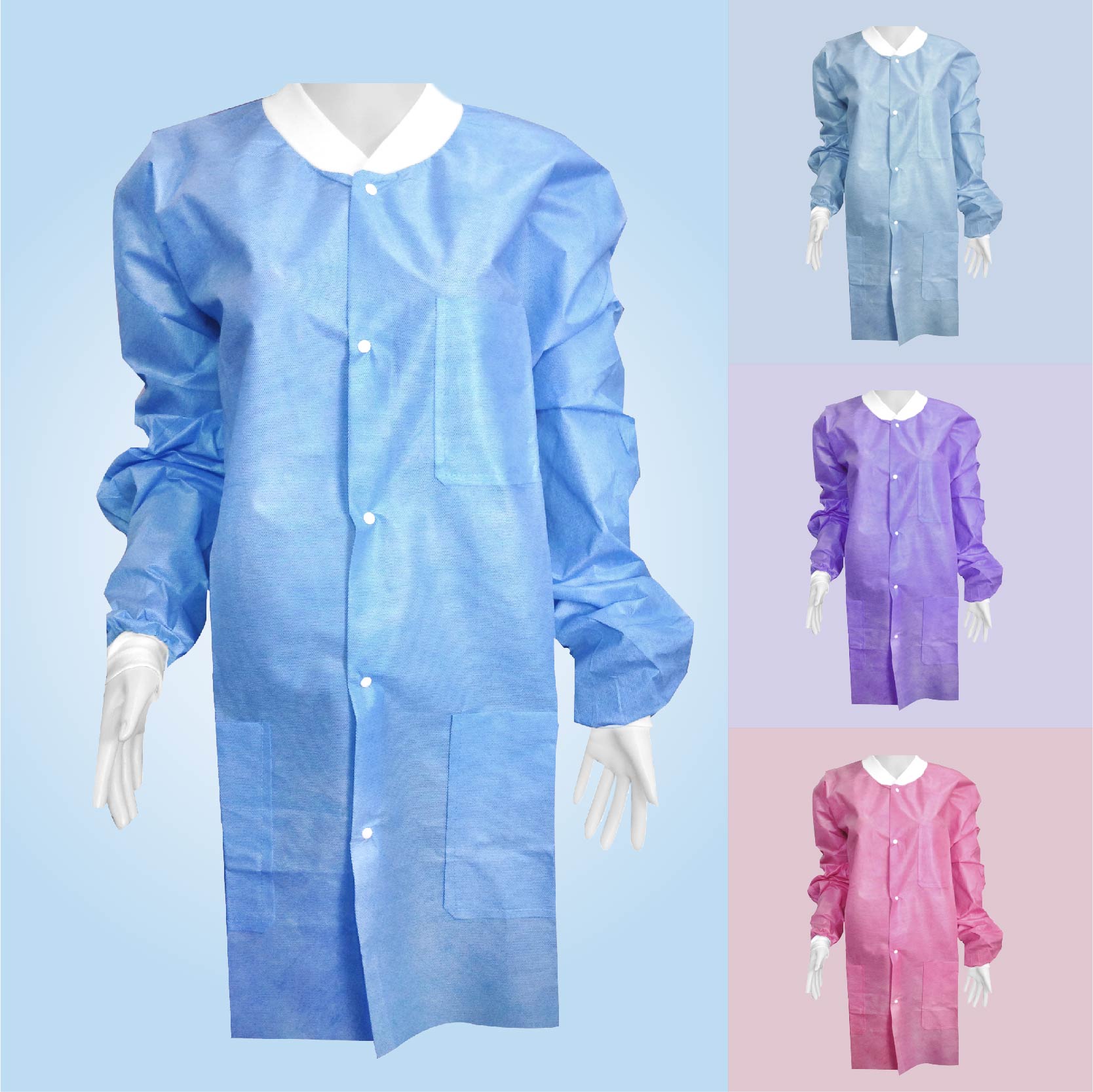 Plus SMS Lab Coats | Knee Length-Wellmed Dental Medical Supply Co., Ltd